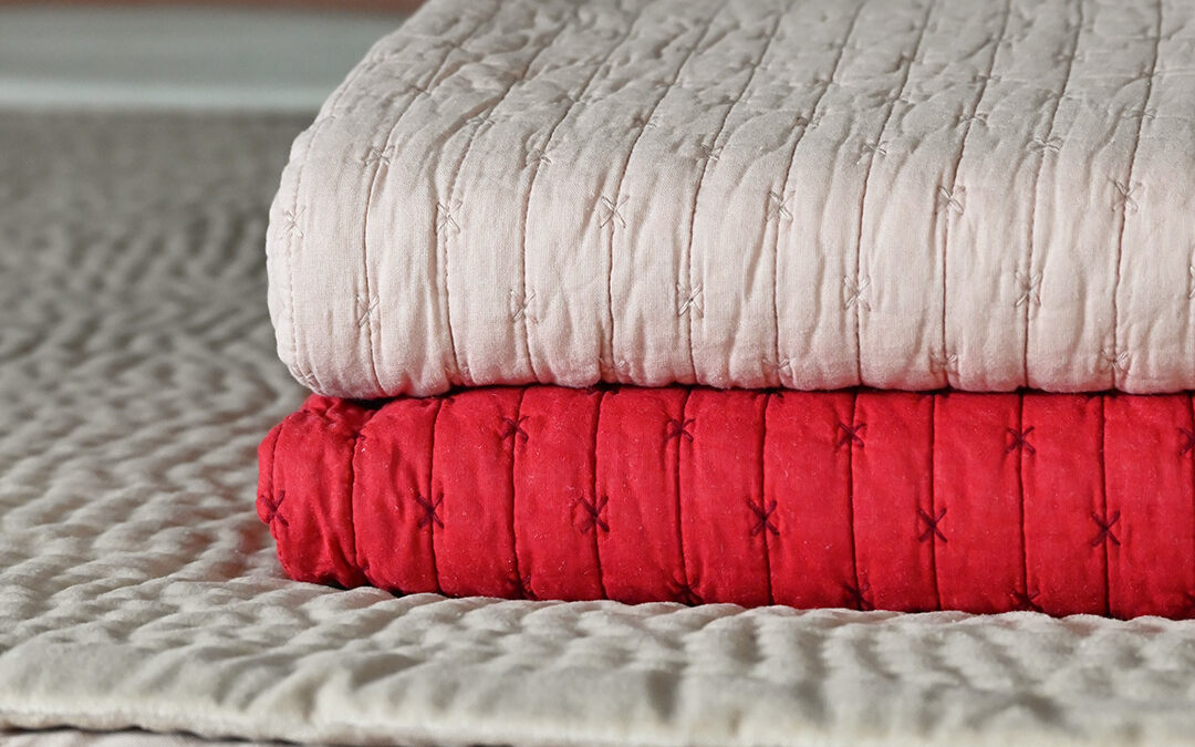 Quilted Cross Stitch Throws | Bedding | Natural Bed Company