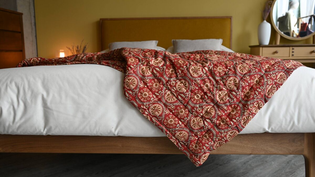 Floral Padded Throws - 3 Colours | Natural Bed Company