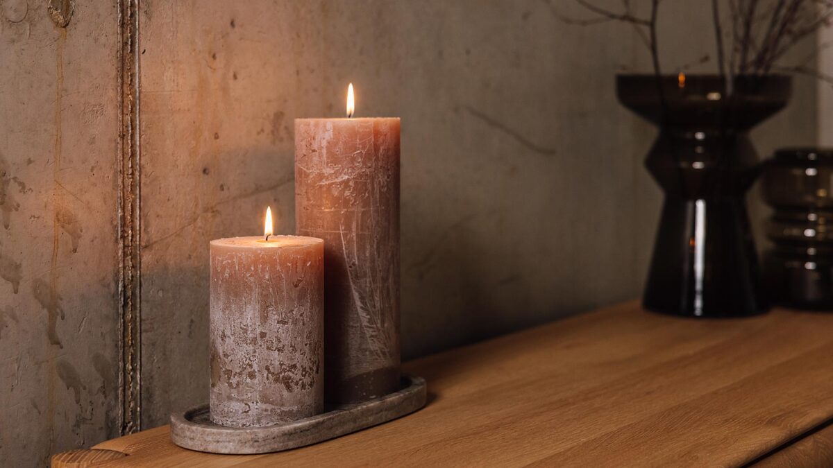 Rustic Pillar Candles - 3 Sizes - Natural Bed Company