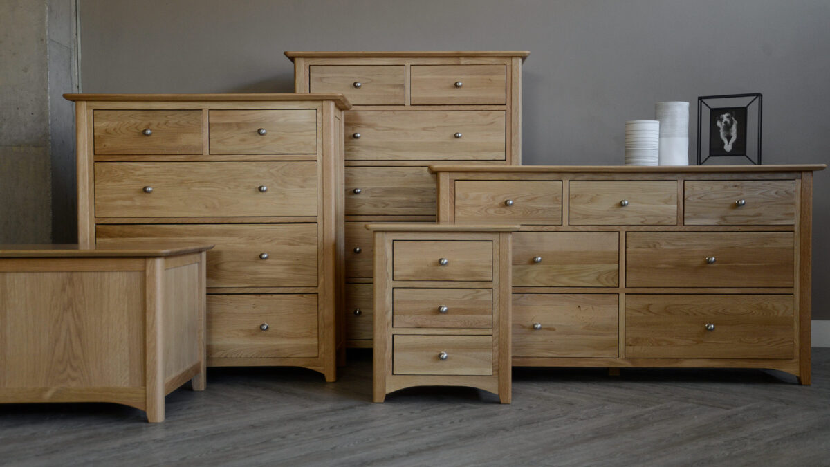 Classic Oak Chest of Drawers - 5 Drawers - Natural Bed Company