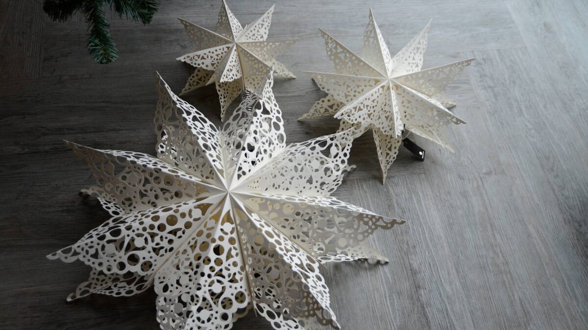 Lace Paper Stars | Christmas Decor | Natural Bed Company