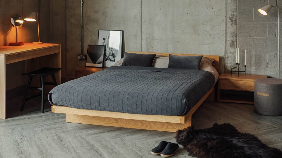 Kyoto Japanese Bed with Headboard | Natural Bed Company