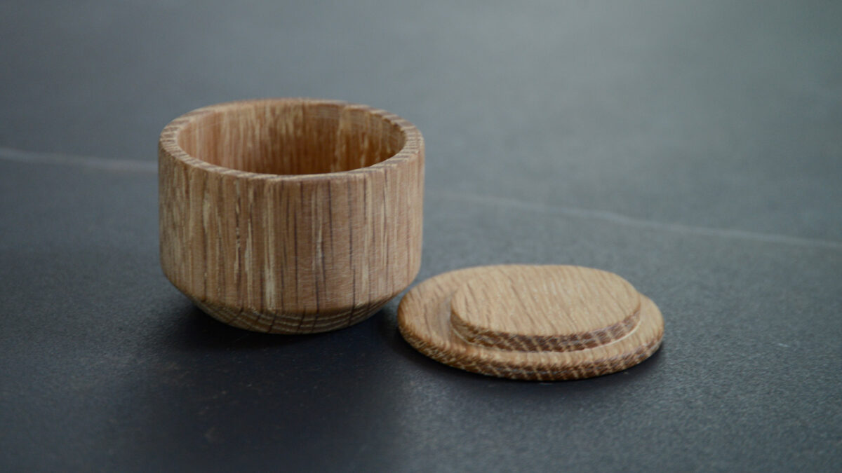 Oak Lidded Pots for Salt | Natural Bed Company