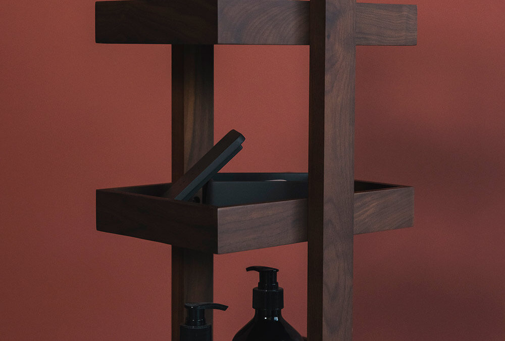 Four Tier Walnut Storage Caddy | Storage | Natural Bed Company
