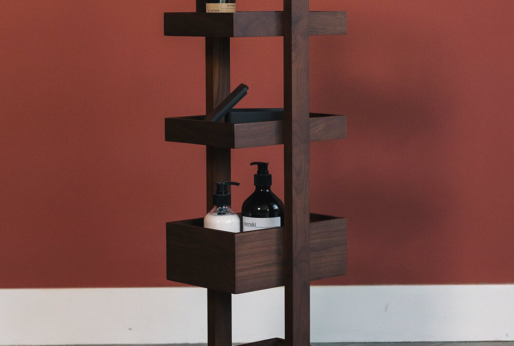 Four Tier Walnut Storage Caddy | Storage | Natural Bed Company