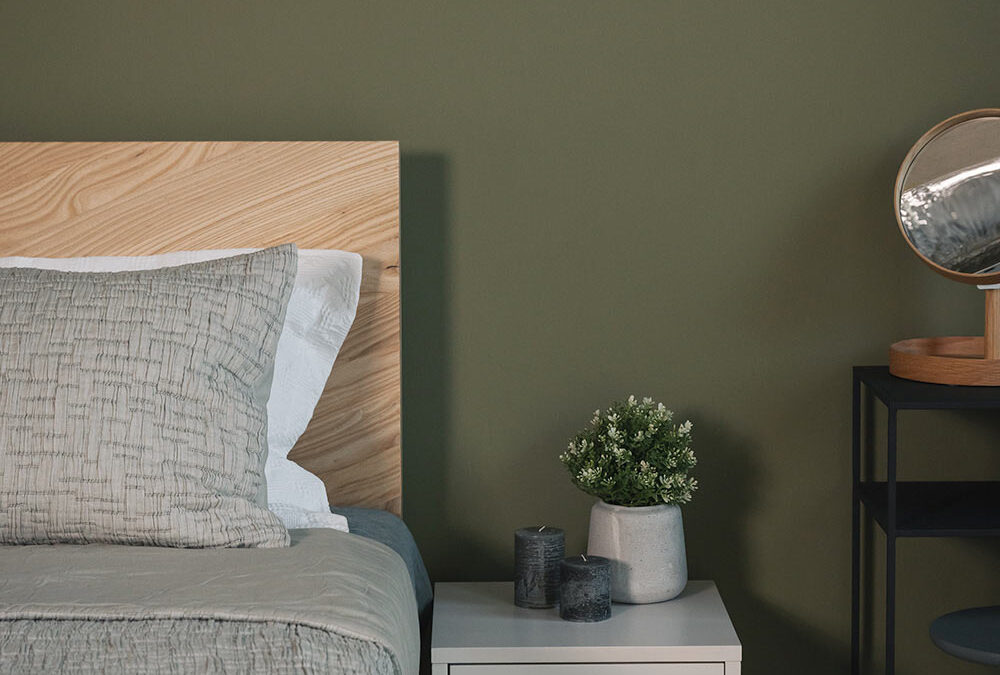 Stained Birch Tables - Groove Effect Panel - Natural Bed Company